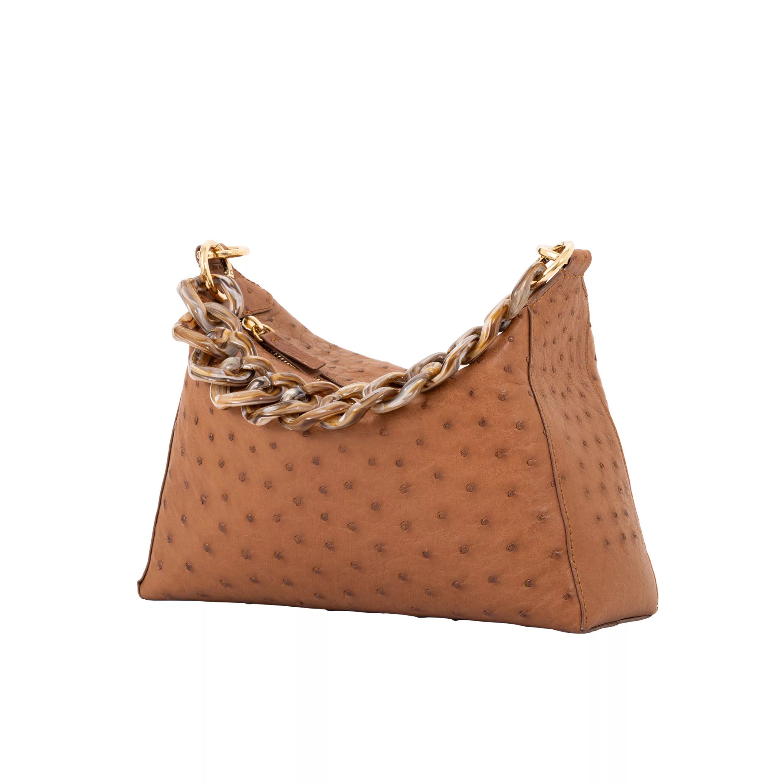 Medium Lola in Rum Brown Ostrich – Cape Cobra International