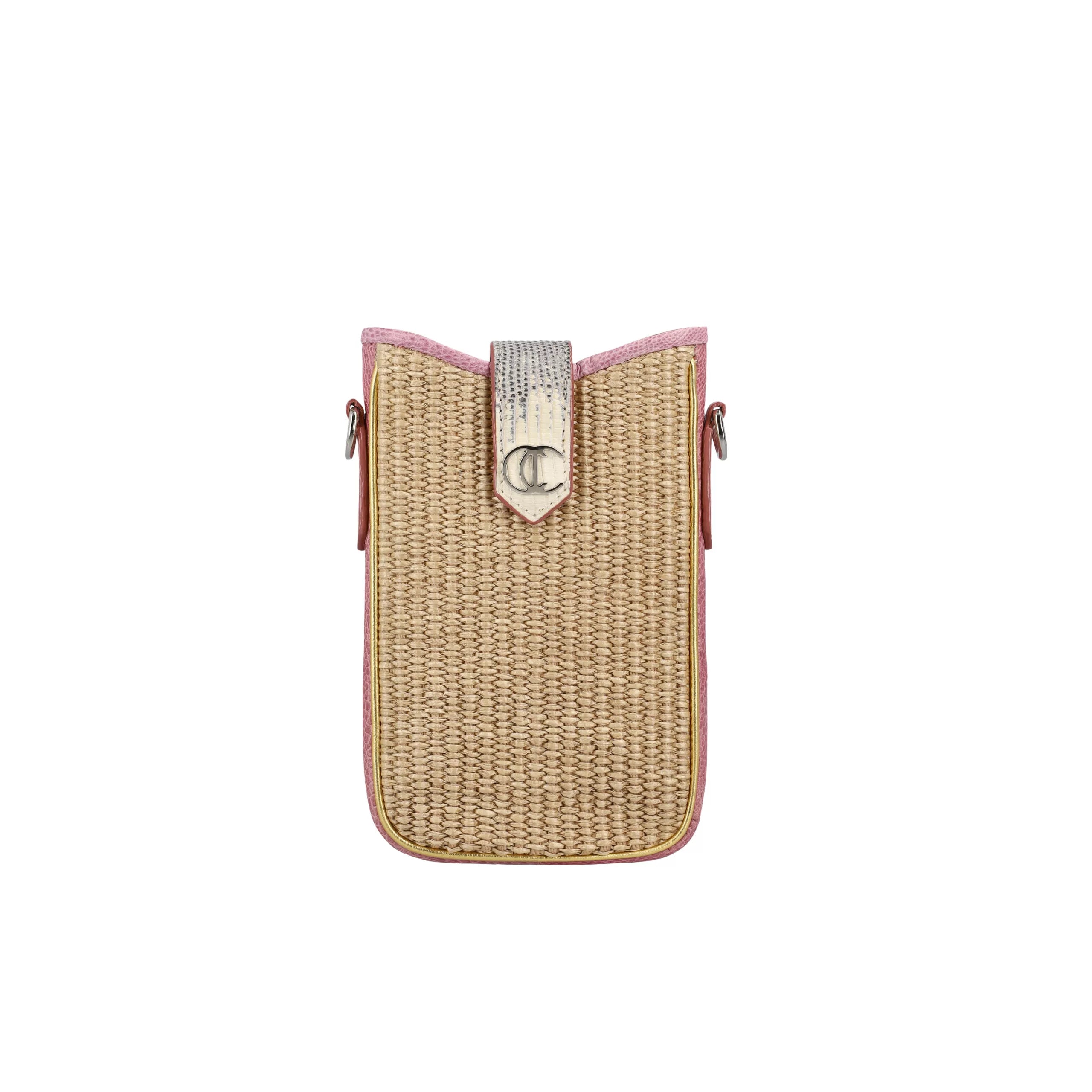 Ashanti in Light Pink Ostrich Leg & Raffia with a Lizard Tab – Cape ...